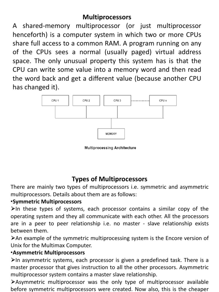 Multiprocessors | PDF | Graphics Processing Unit | Central Processing Unit