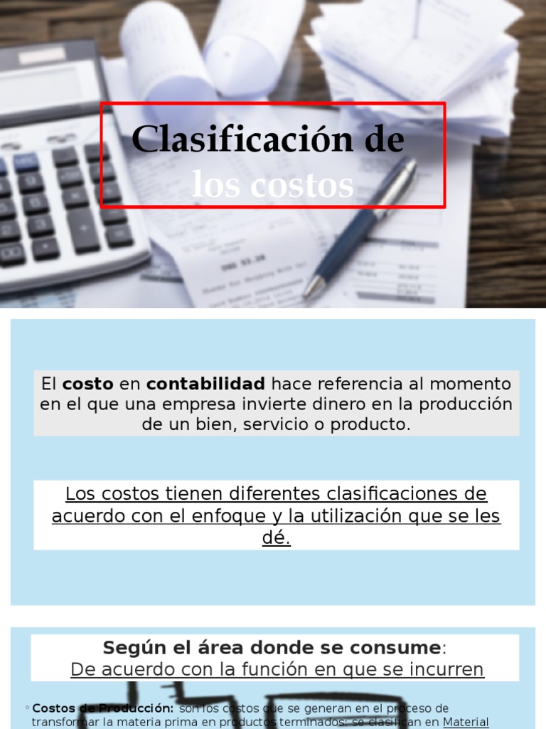 Clasificacion de Los Costos | PDF | Costo | Presupuesto