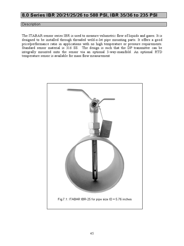 8.0 Series IBR 20/21/25/26 To 588 PSI, IBR 35/36 To 235 PSI: Fig.7.1 ...