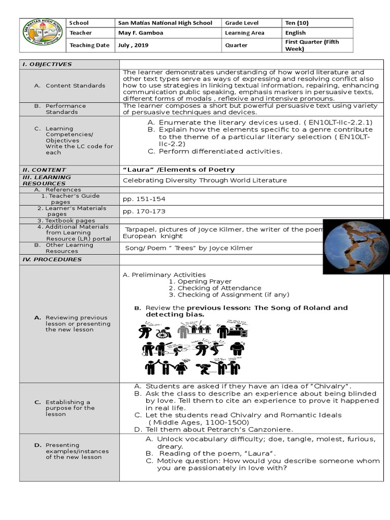 Sample DLL FOR COT Module 3 | PDF | Poetry