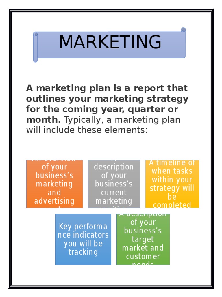 Comprehensive Marketing Plan Guide | PDF | Marketing | Business Plan