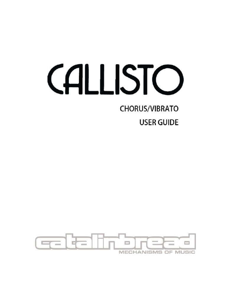 Callisto | PDF | Sound Production | Sound Technology