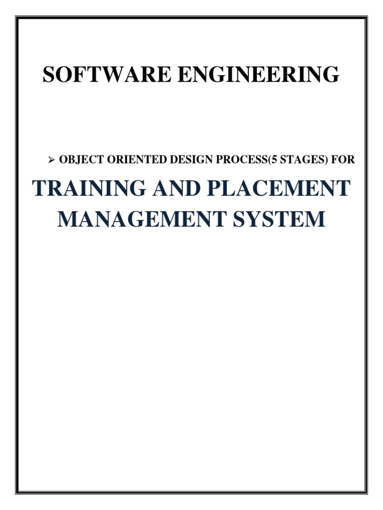 Training and Placement Management System | PDF | System | Object Oriented Programming