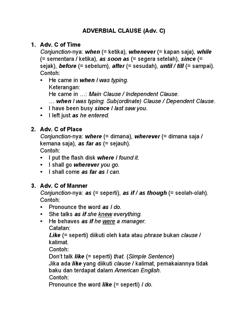 #12 Adverbial Clause | PDF | Sentence (Linguistics) | Adverb