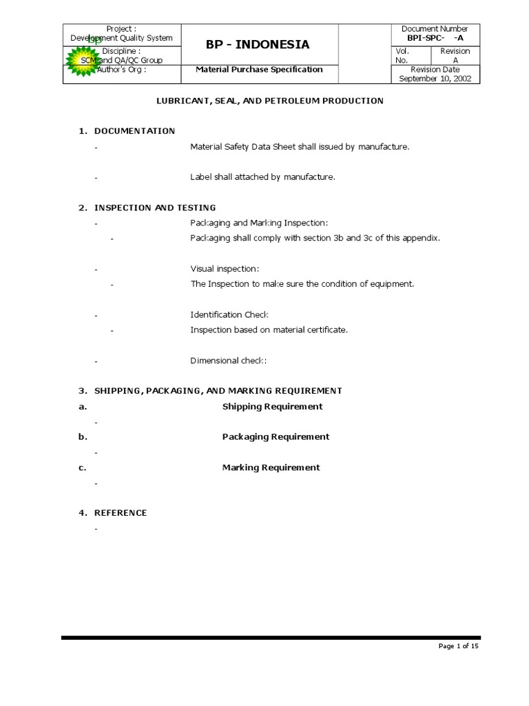 Lubricant Sealant and Petroleum | PDF