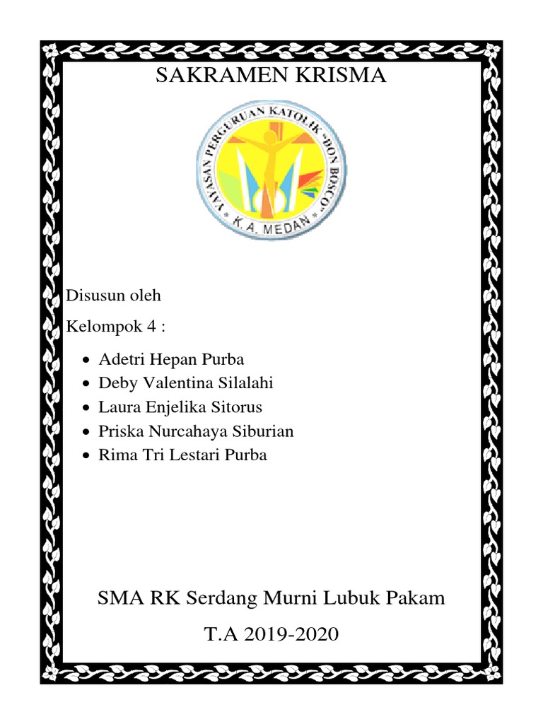 Sakramen Krisma | PDF | Agama & Spiritualitas