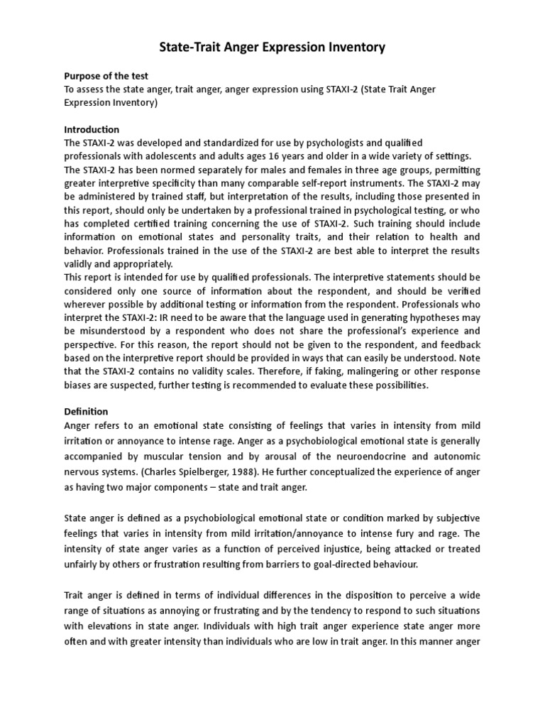 Staxi | PDF | Anger | Emotions