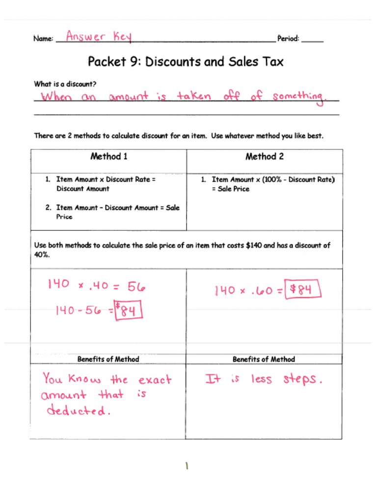 Packet 9 Answer Key | PDF