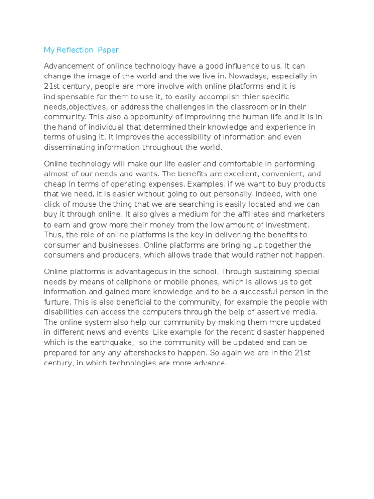 My Reflection-WPS Office | PDF | Computers