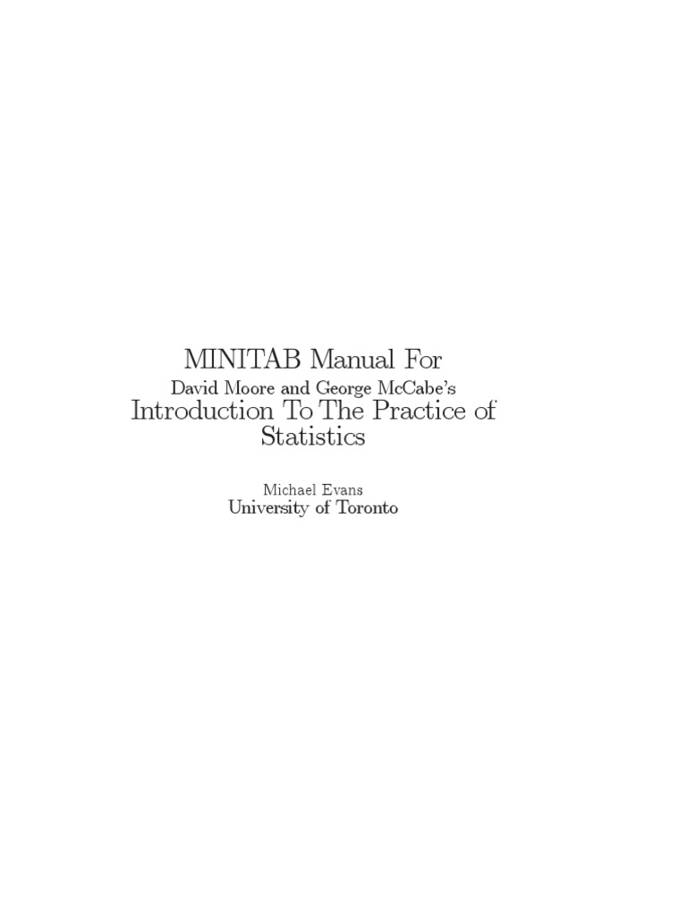MiniTab Introduction | PDF | Multivariate Statistics | Analysis