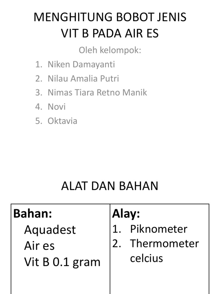 Menghitung Bobot Jenis | PDF