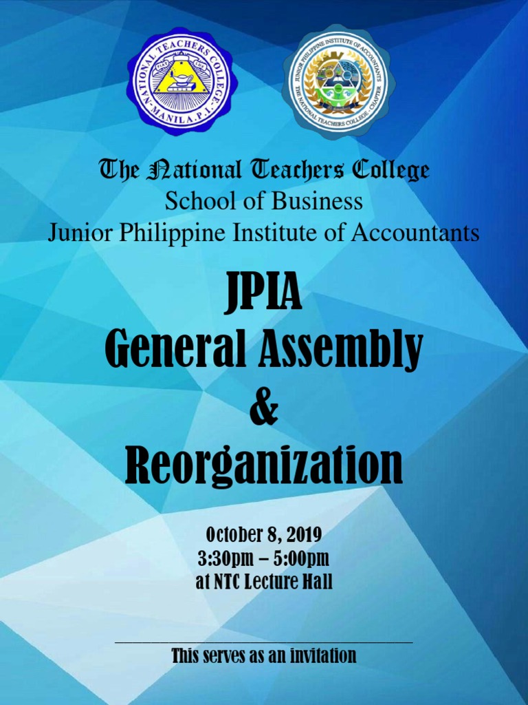 JPIA General Assembly Invitation | PDF | Social Science