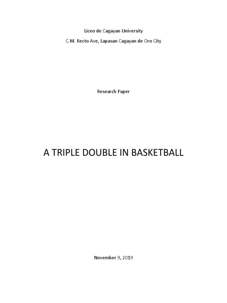 Understanding Triple-Doubles in Basketball | PDF