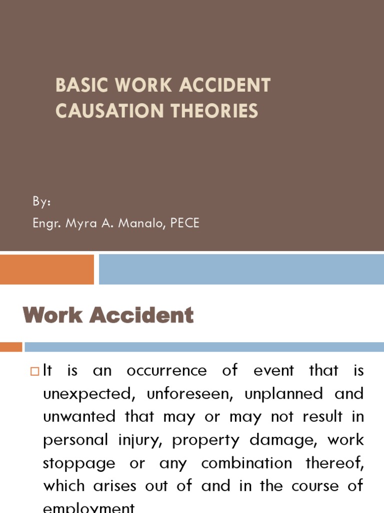 Basic Work Accident Causation Theories | PDF | Causality | Employment