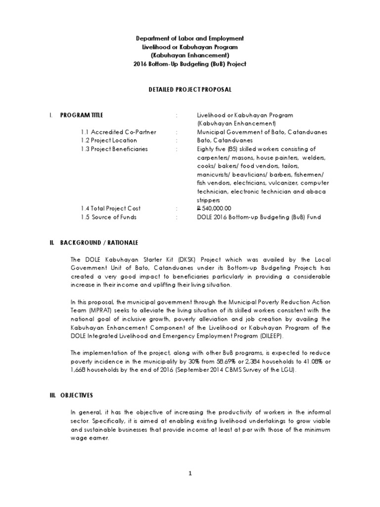 DOLE Livelihood Program Boosts Skills in Bato | PDF | Employment ...