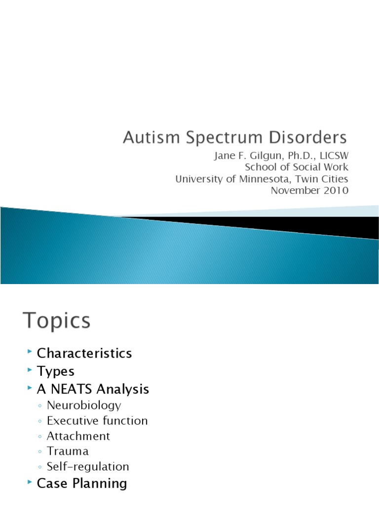 A Powerpoint Presentation On The Autism Spectrum | PDF | Behavioural ...