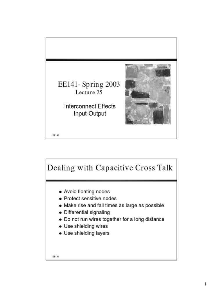 Capacitance Effect On Crosstalk Lecture26-IO | PDF | Capacitor ...