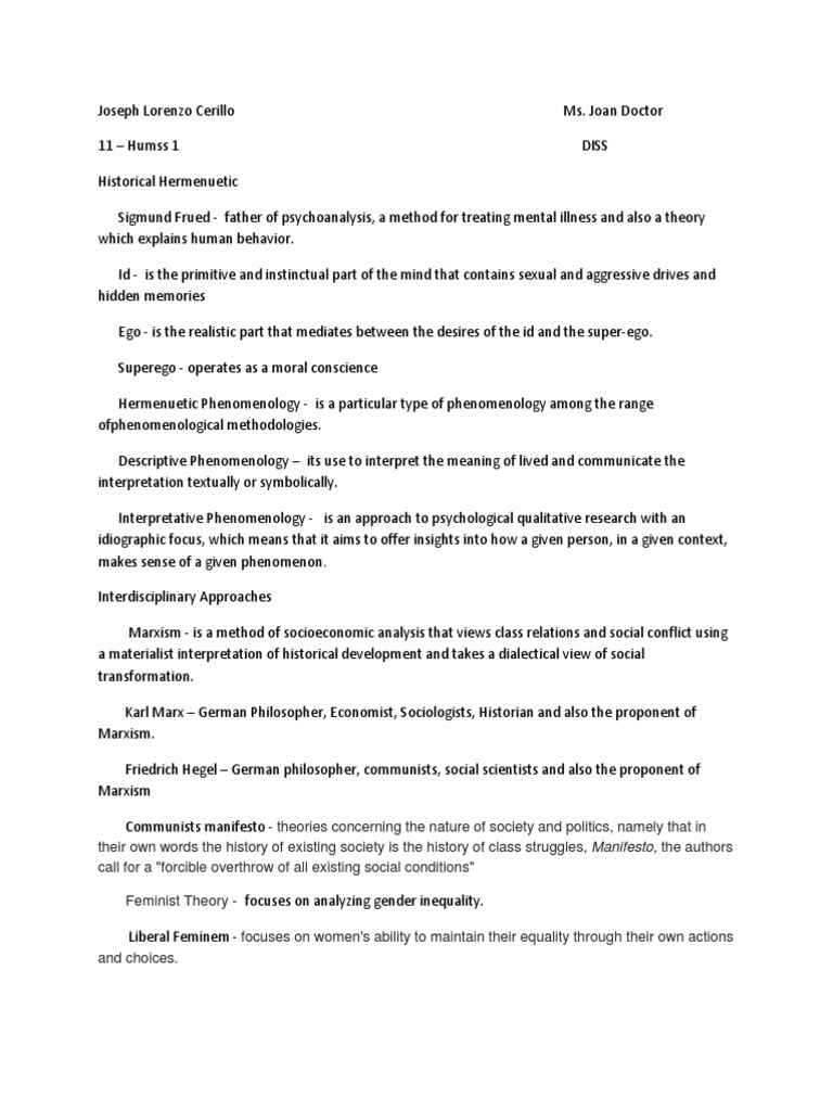 Diss Review | PDF | Id | Social Science