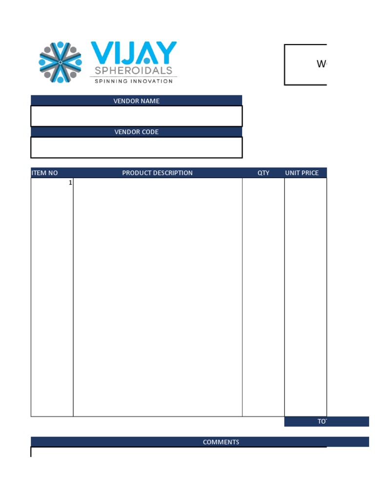 Work Order: Vendor Name | PDF