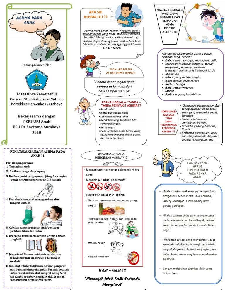 Leaflet Asma Pada Anak | PDF