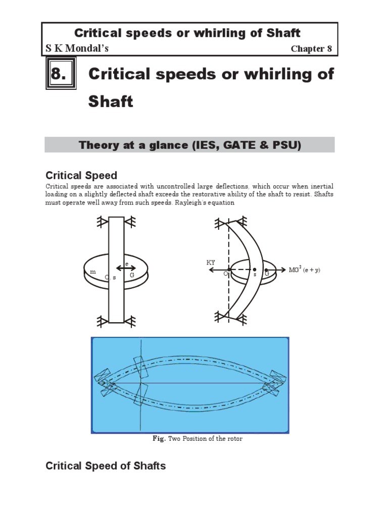8 Critical Speeds of Shafts PDF | PDF | Bearing (Mechanical) | Natural ...