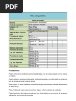 Hoja de Mediciones Antropometricas | PDF | Sistema musculoesquelético | Extremidades (anatomía)