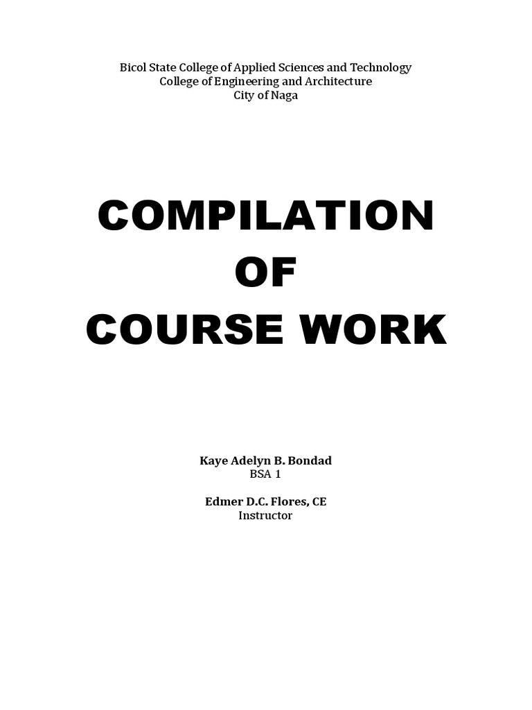 Compilation OF Course Work | PDF | Area | Polygon