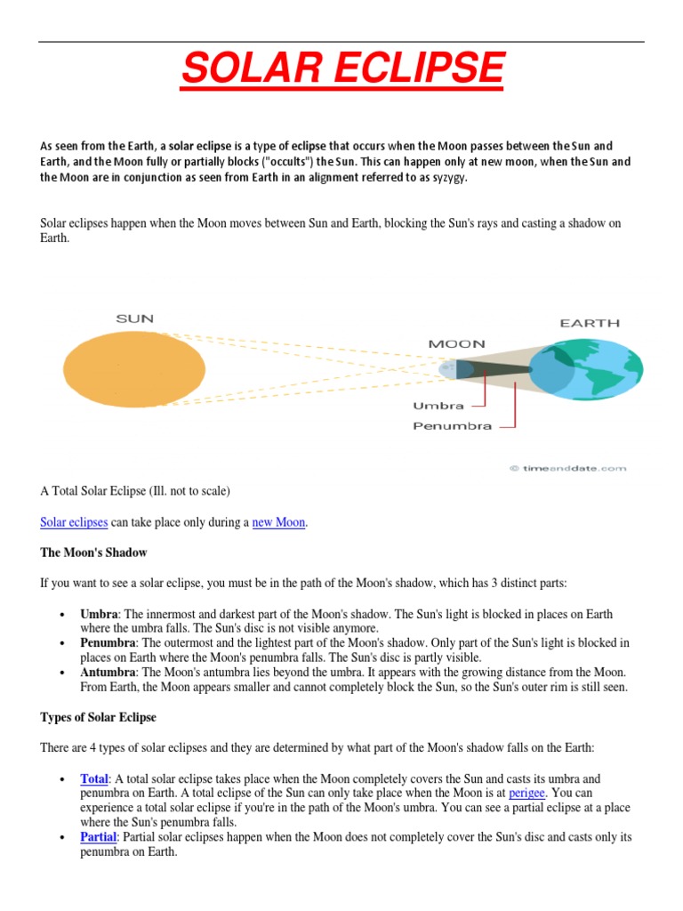 Understanding Solar Eclipses Explained | PDF | Solar System | Eclipse
