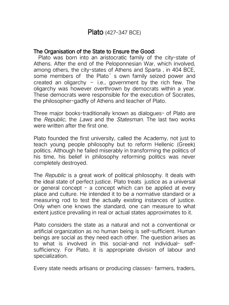 Plato | PDF | Nature