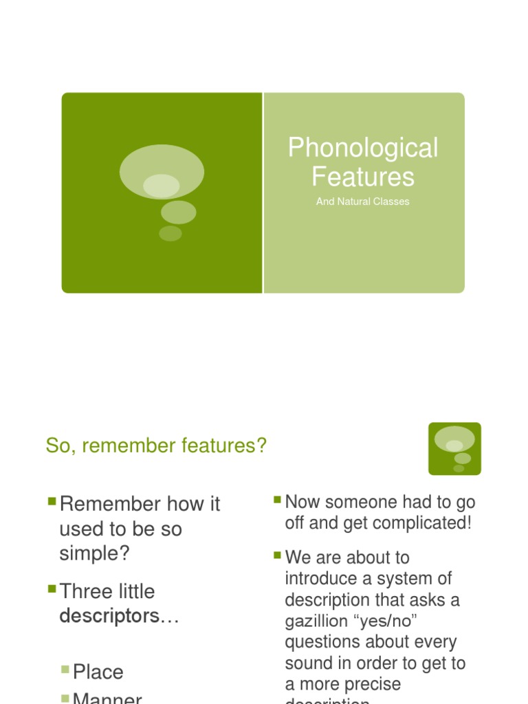 Phonological Features: and Natural Classes | PDF | Consonant | Syllable