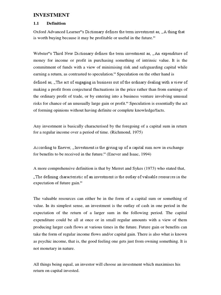 Lecture Notes - Investment Appraisal I | PDF | Stocks | Stock Market