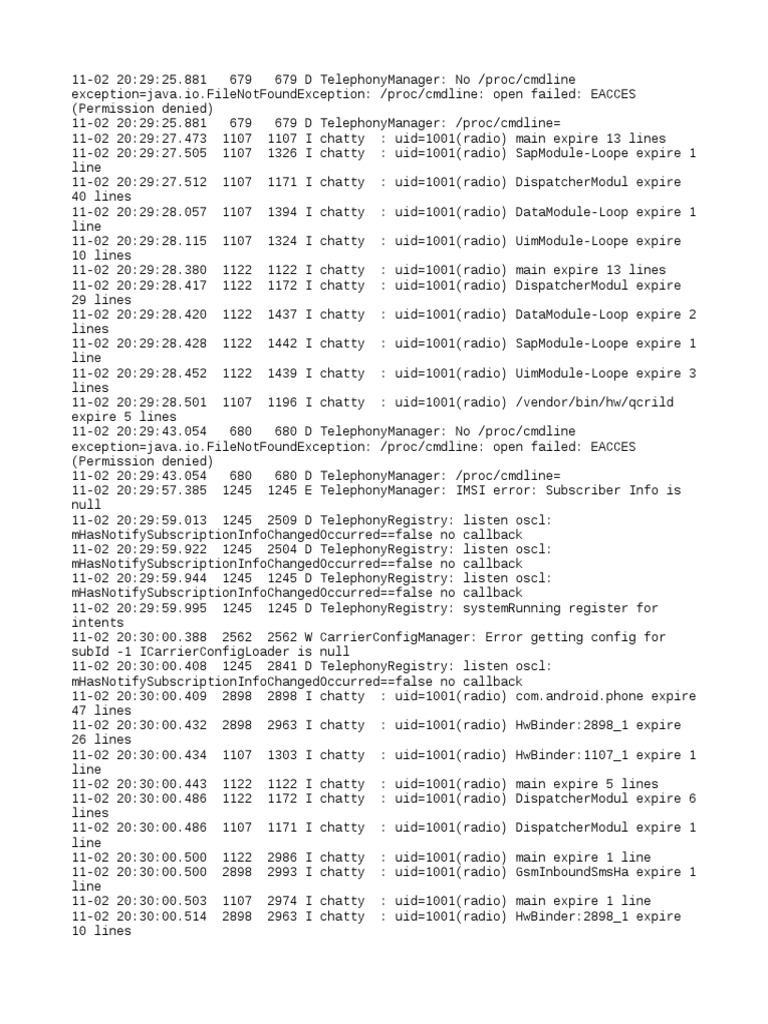 Radio Error Log | PDF | Mobile Computers | Portable Computers
