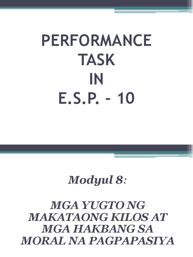 Performance Task in Esp 10