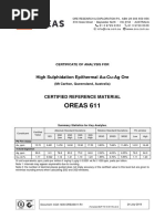OREAS 600b Certified Analysis Report | PDF | P Value | Standard Deviation