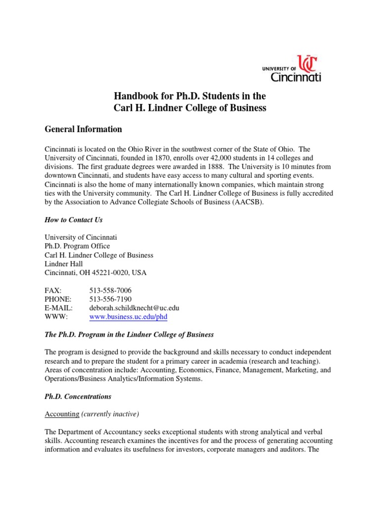 Phd Handbook Revised 8 12 Pdf Doctor Of Philosophy Graduate School