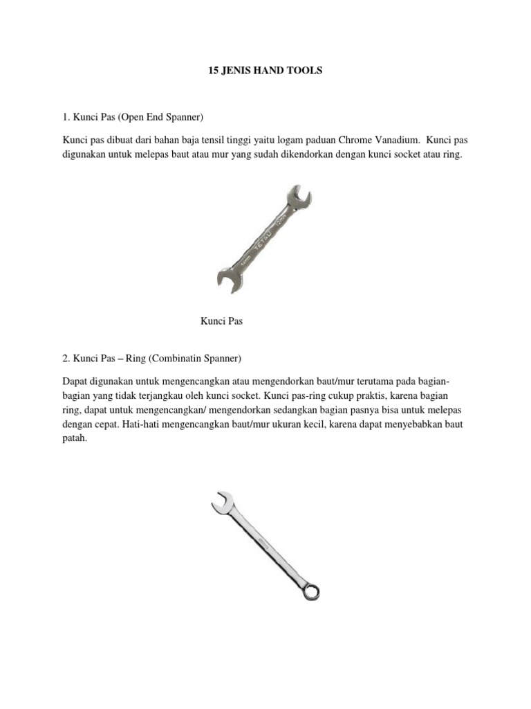 15 Jenis Hand Tools | PDF