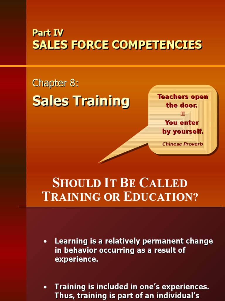 Sales Training | PDF | Sales | Performance Appraisal