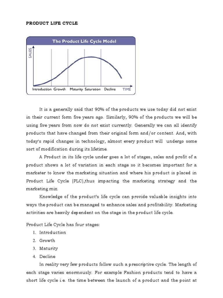 PRODUCT LIFE CYCLE STAGES | PDF | I Pod | Marketing