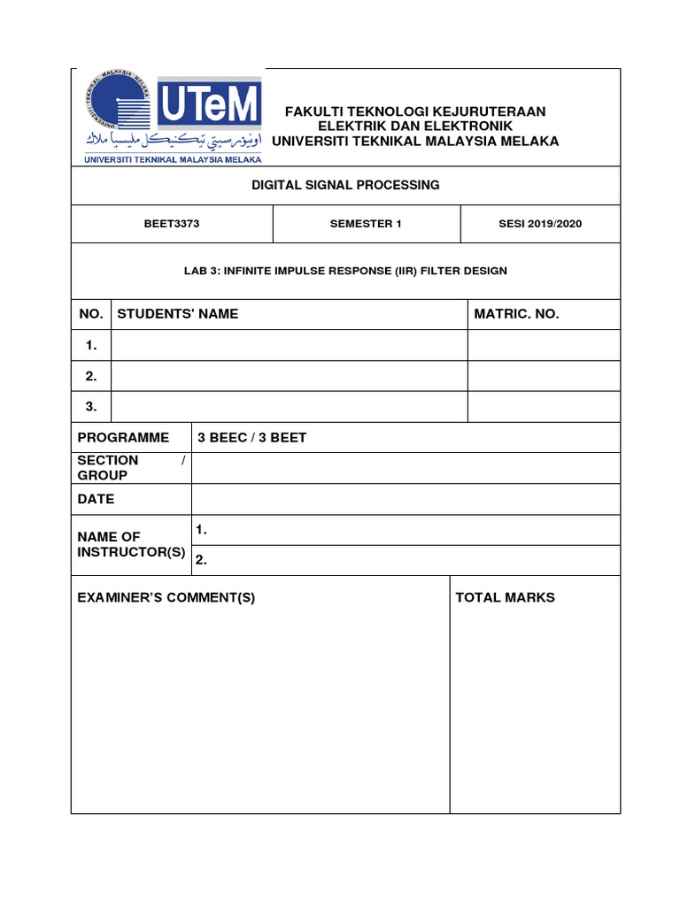 Lab 3 PDF | Download Free PDF | Signal Processing | Control Theory