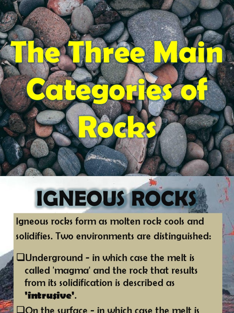 The Three Main Categories of Rocks | PDF