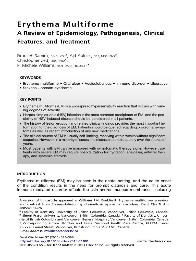 Eritema Multiforme | PDF | Herpes Simplex | Medicine