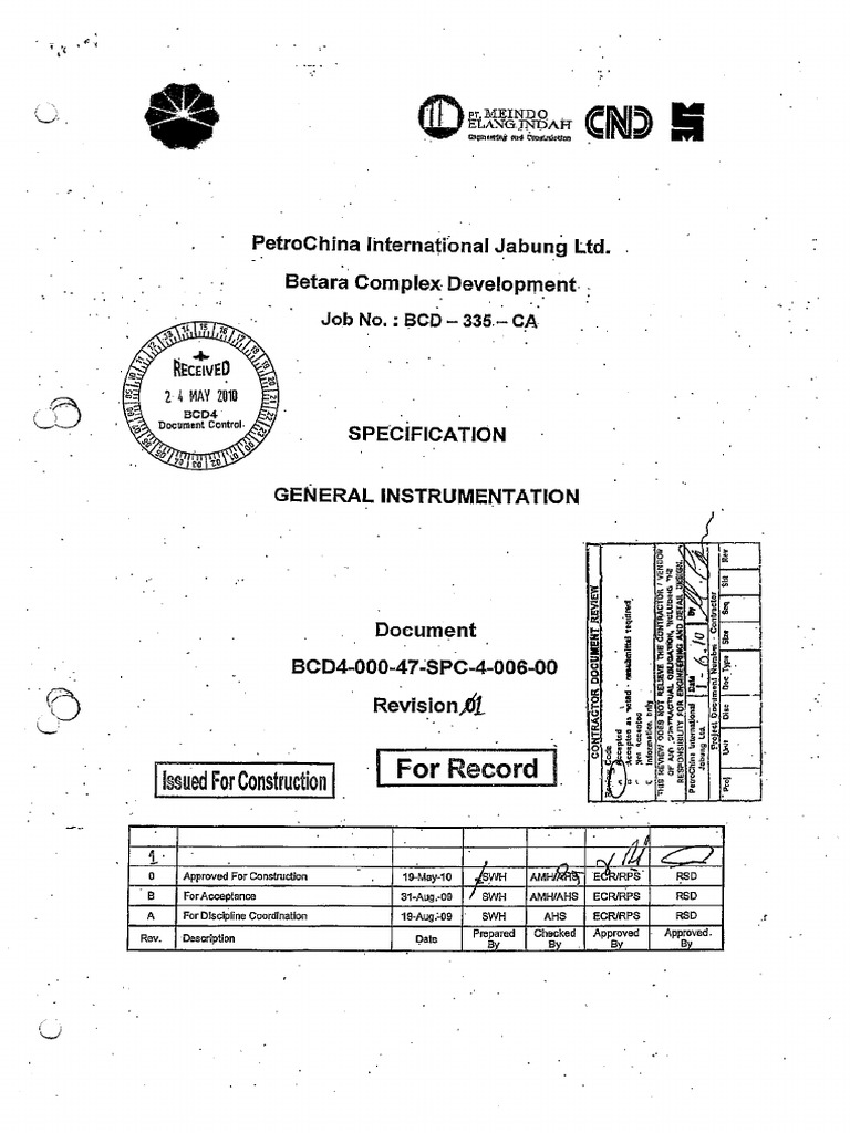 BCD4-000-47-SPC-4-006-00 - rev0-REC General Instrumentation | PDF ...