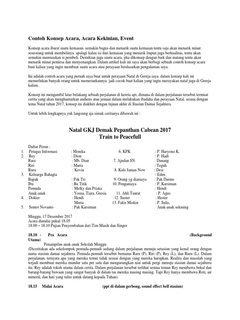 Contoh Konsep Acara | PDF