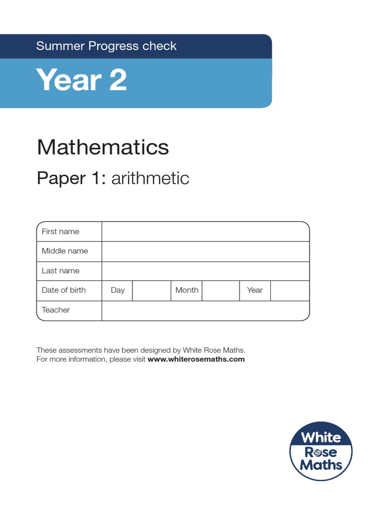 Year 2 - Arithmetic - Summer 2019 | PDF