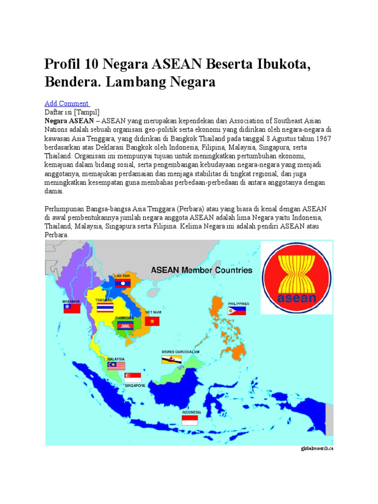 Profil 10 Negara ASEAN Beserta Ibukota | PDF
