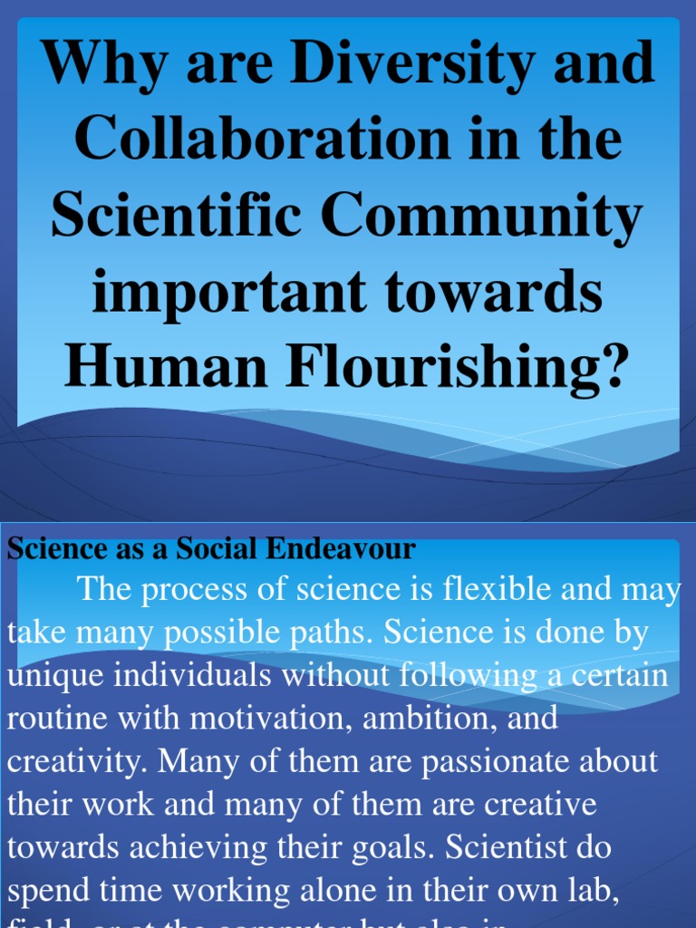 Why Are Diversity and Collaboration in The Scientific | PDF ...