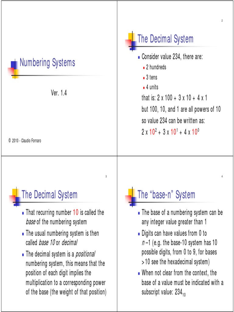 1 Numbering Systems | PDF | Binary Coded Decimal | Decimal