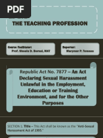 Powerpoint RA 7877 Anti Sexual Harassment Act of 1995 Final | PDF ...