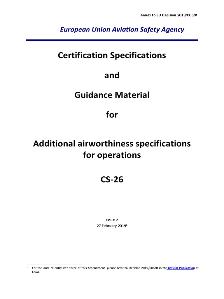 Annex - CS-26 - Issue 2 | PDF | Seat Belt | Lighting