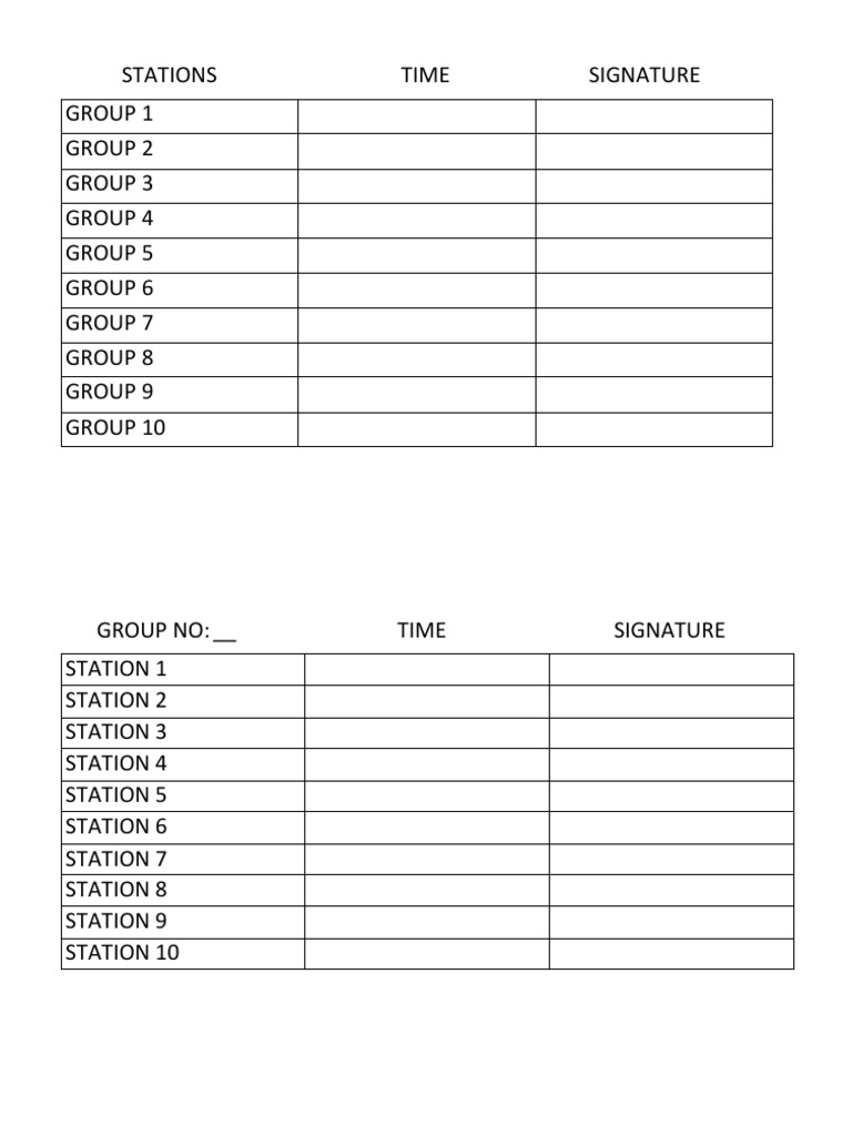 Stations Time Signature | PDF